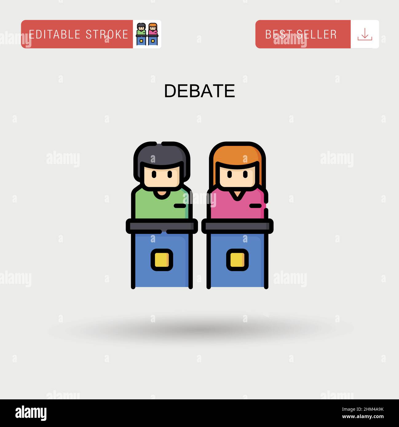 Debate Simple vector icon Stock Vector Image & Art - Alamy
