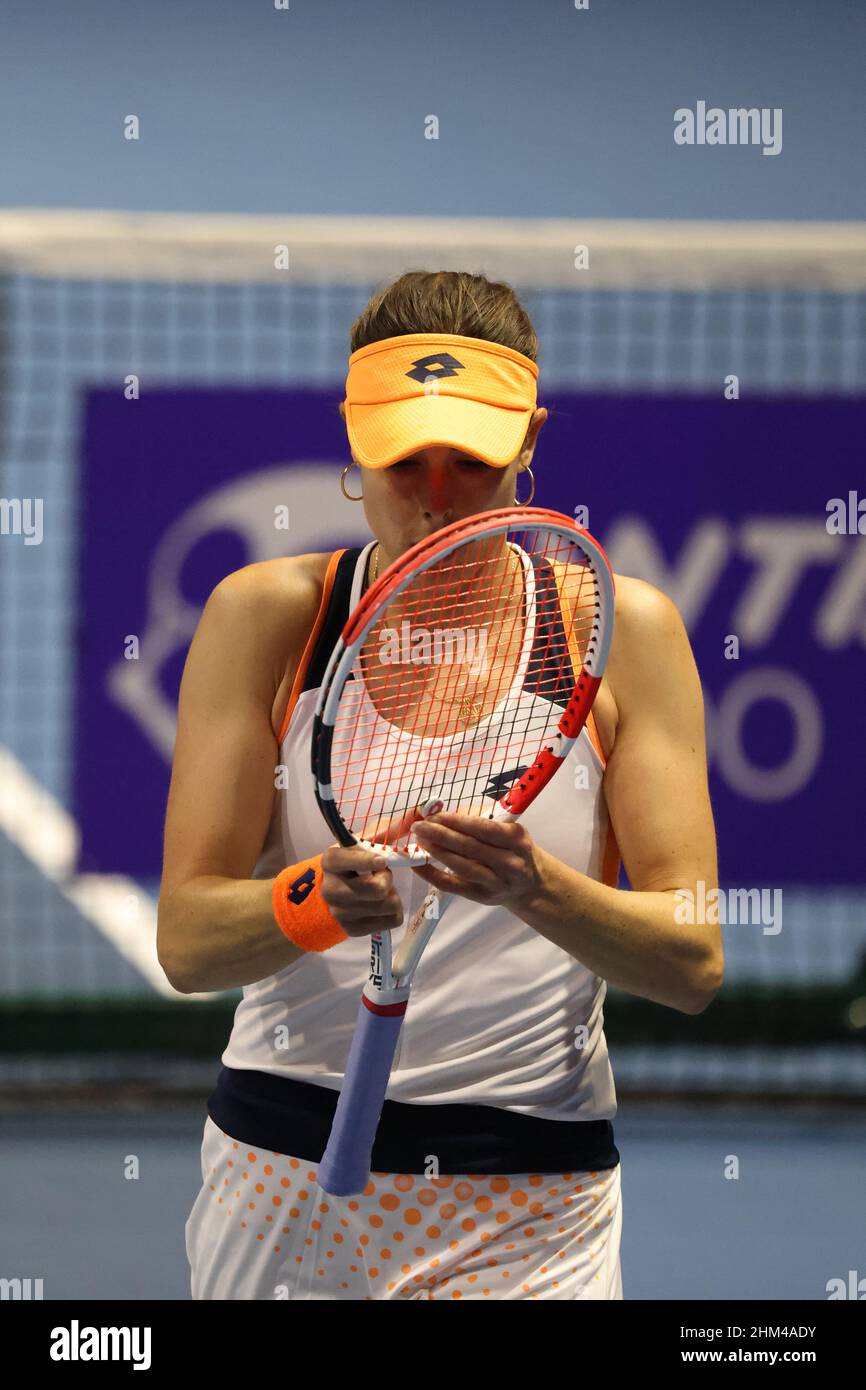 Saint Petersburg, Russia - 07 february 2022: Alize Cornet of France ...