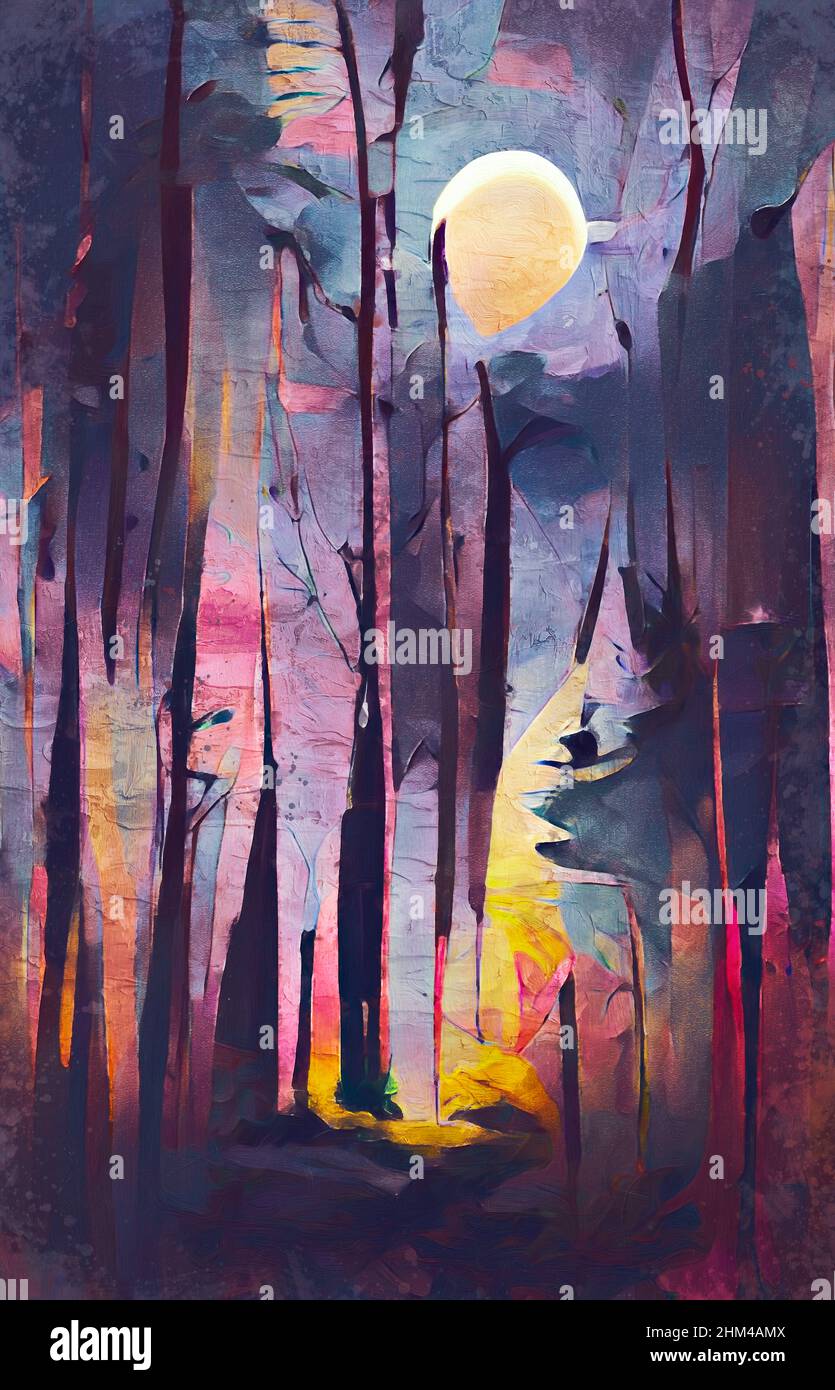 Walking under the moonlight hi-res stock photography and images - Alamy