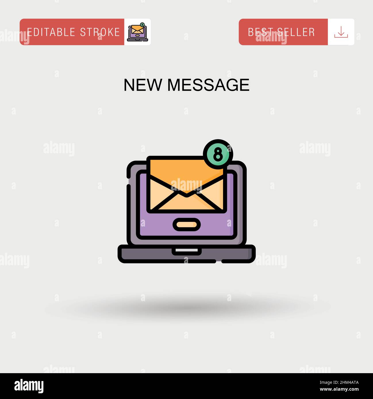 New message alert Stock Vector Images - Alamy