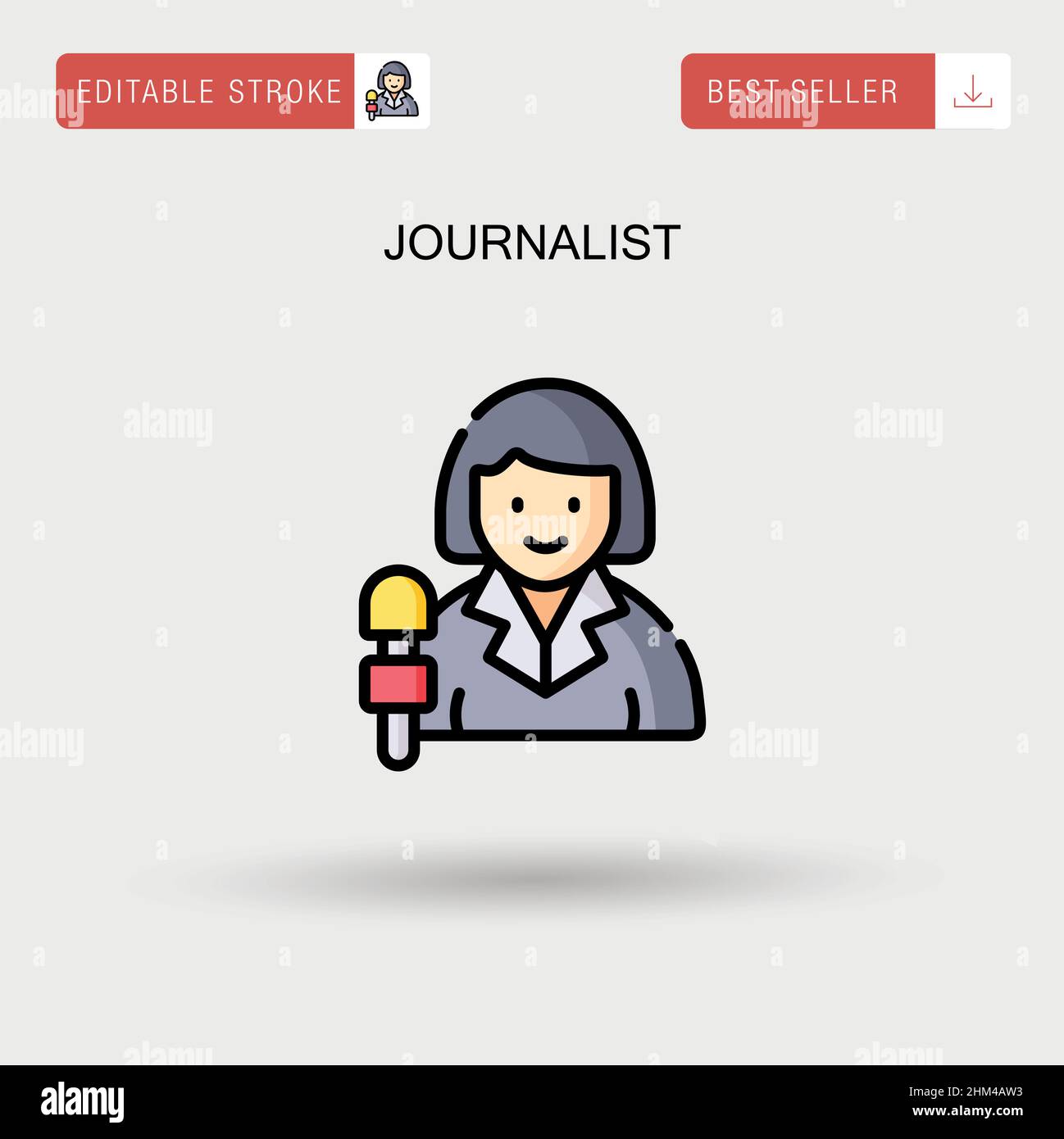 Journalist Simple vector icon Stock Vector Image & Art - Alamy