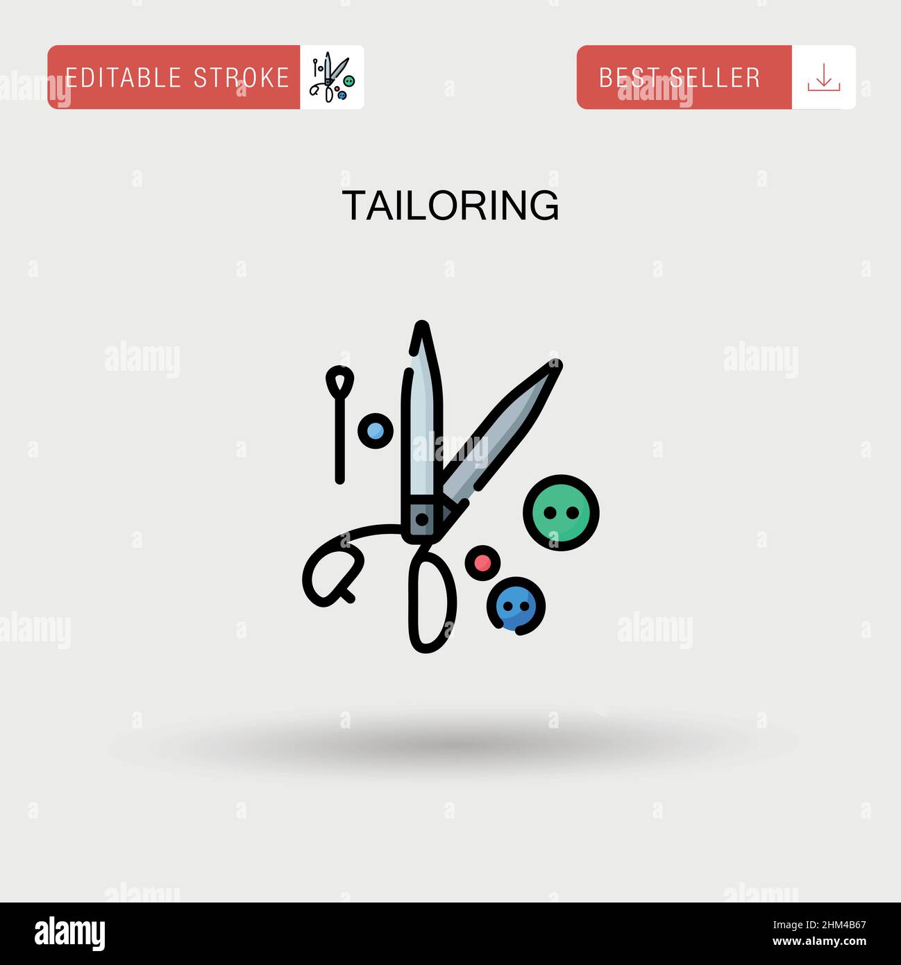 Tailoring Simple vector icon Stock Vector Image & Art - Alamy