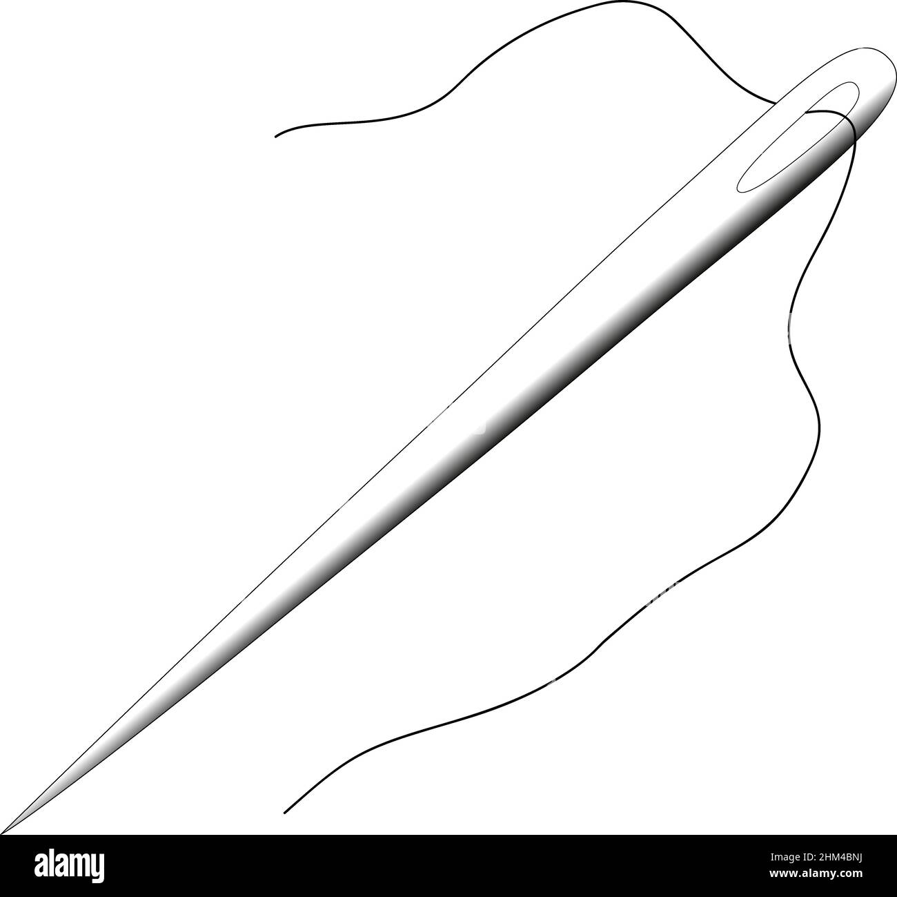 light needle with black thread Stock Photo - Alamy