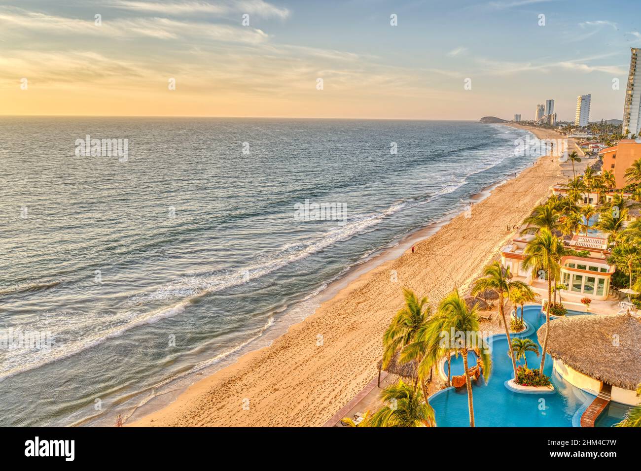 Mazatlan Beach Sunset, HDR Image Stock Photo - Alamy
