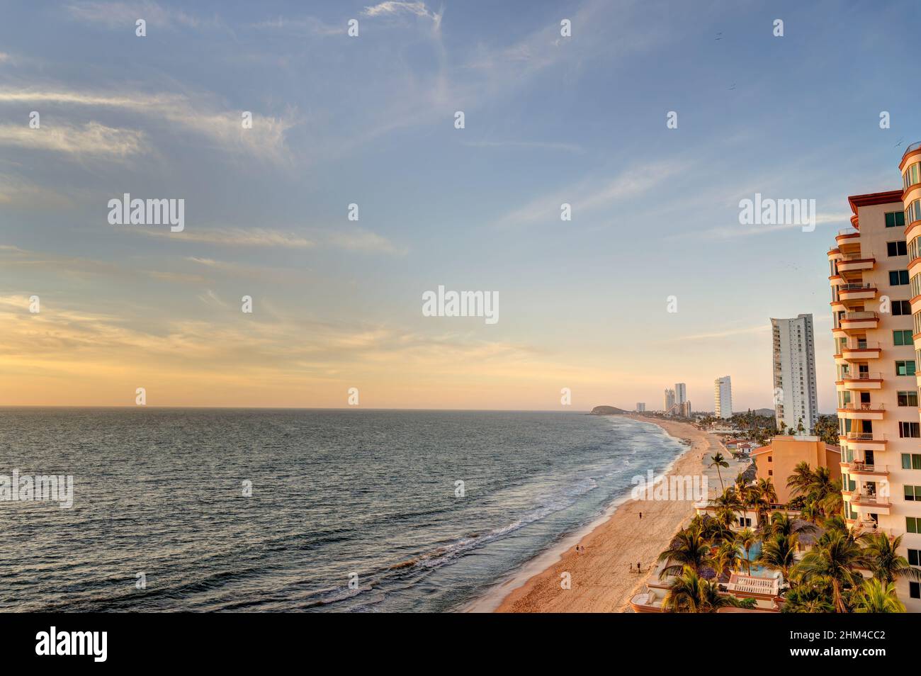 Mazatlan Beach Sunset, HDR Image Stock Photo - Alamy