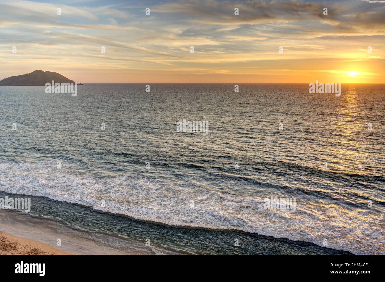 Mazatlan Beach Sunset, HDR Image Stock Photo - Alamy