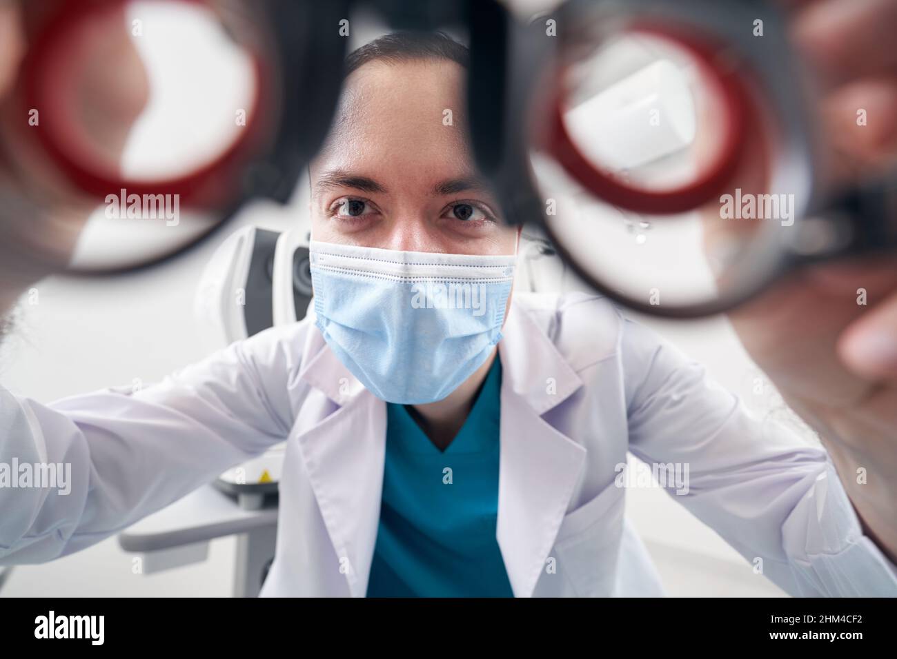 Clinician diagnosing hi-res stock photography and images - Alamy