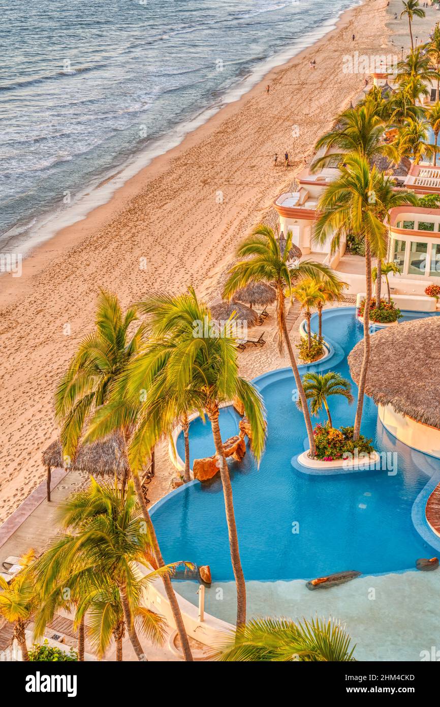 Mazatlan Beach Sunset, HDR Image Stock Photo - Alamy