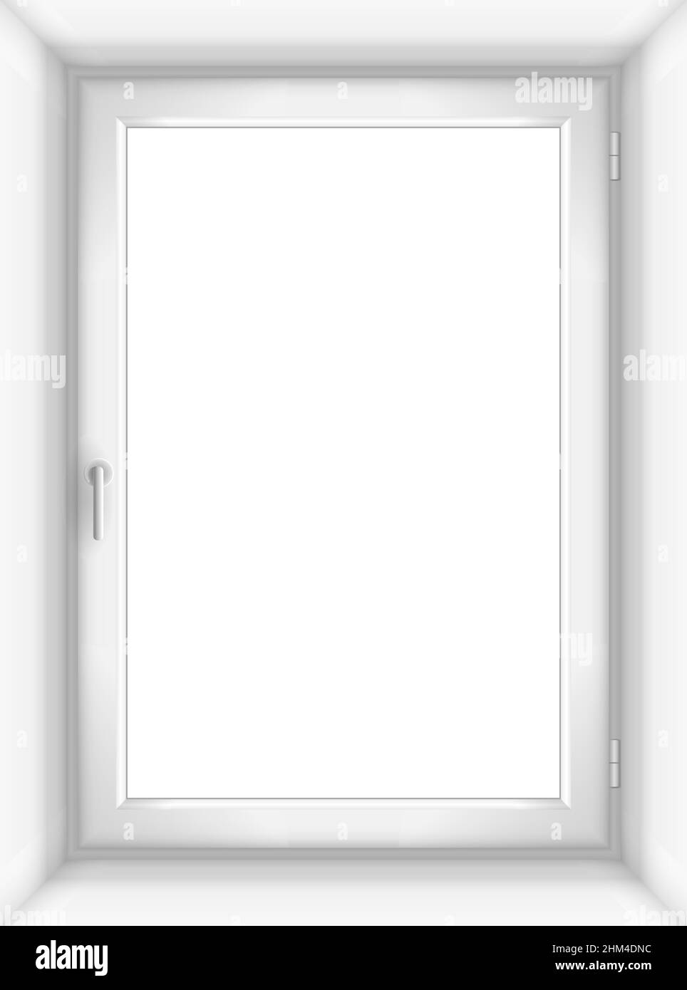 The white plastic or wooden window in a simple vector graphics Stock ...