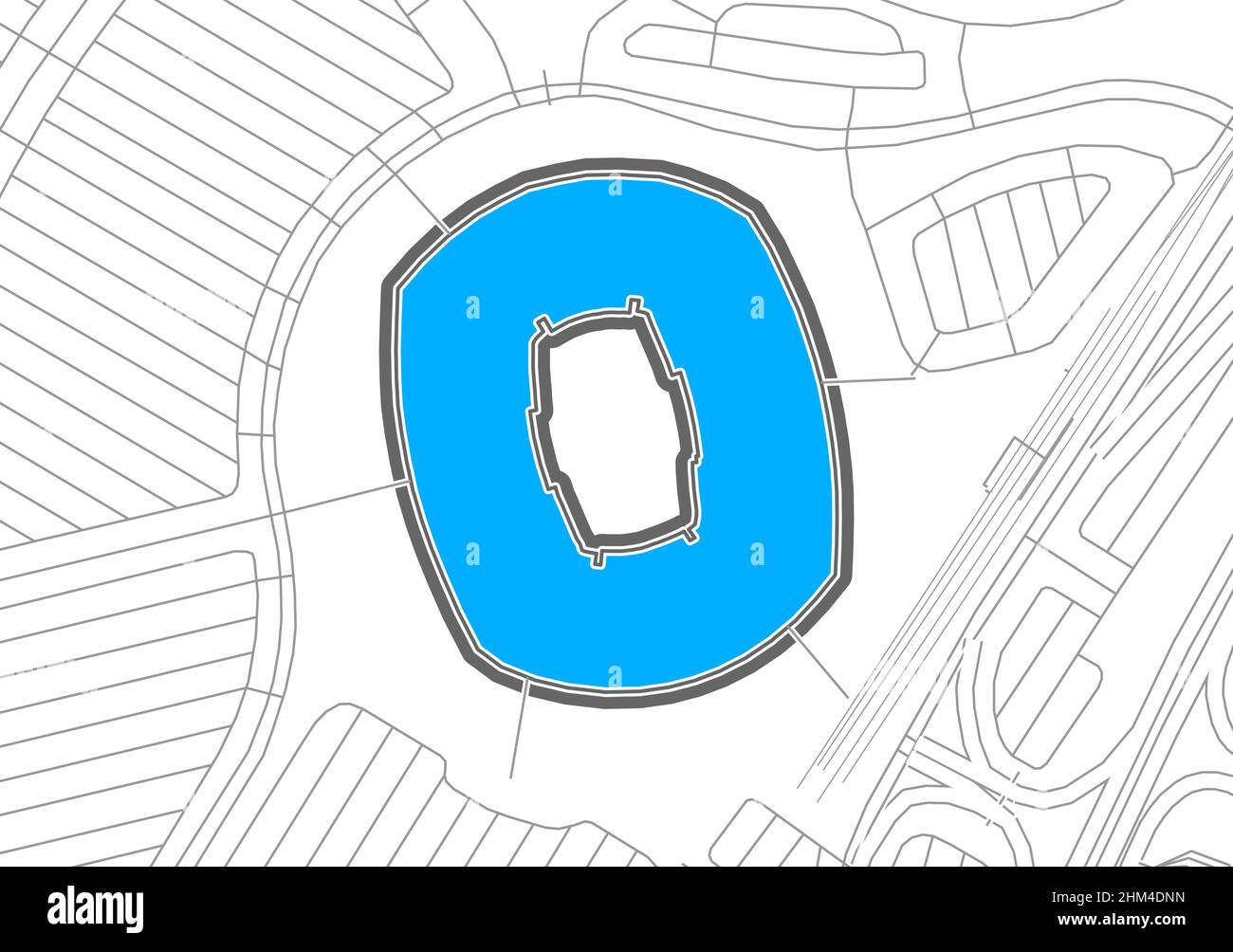 East Rutherford, American Football NHL Stadium, outline vector map. The ...