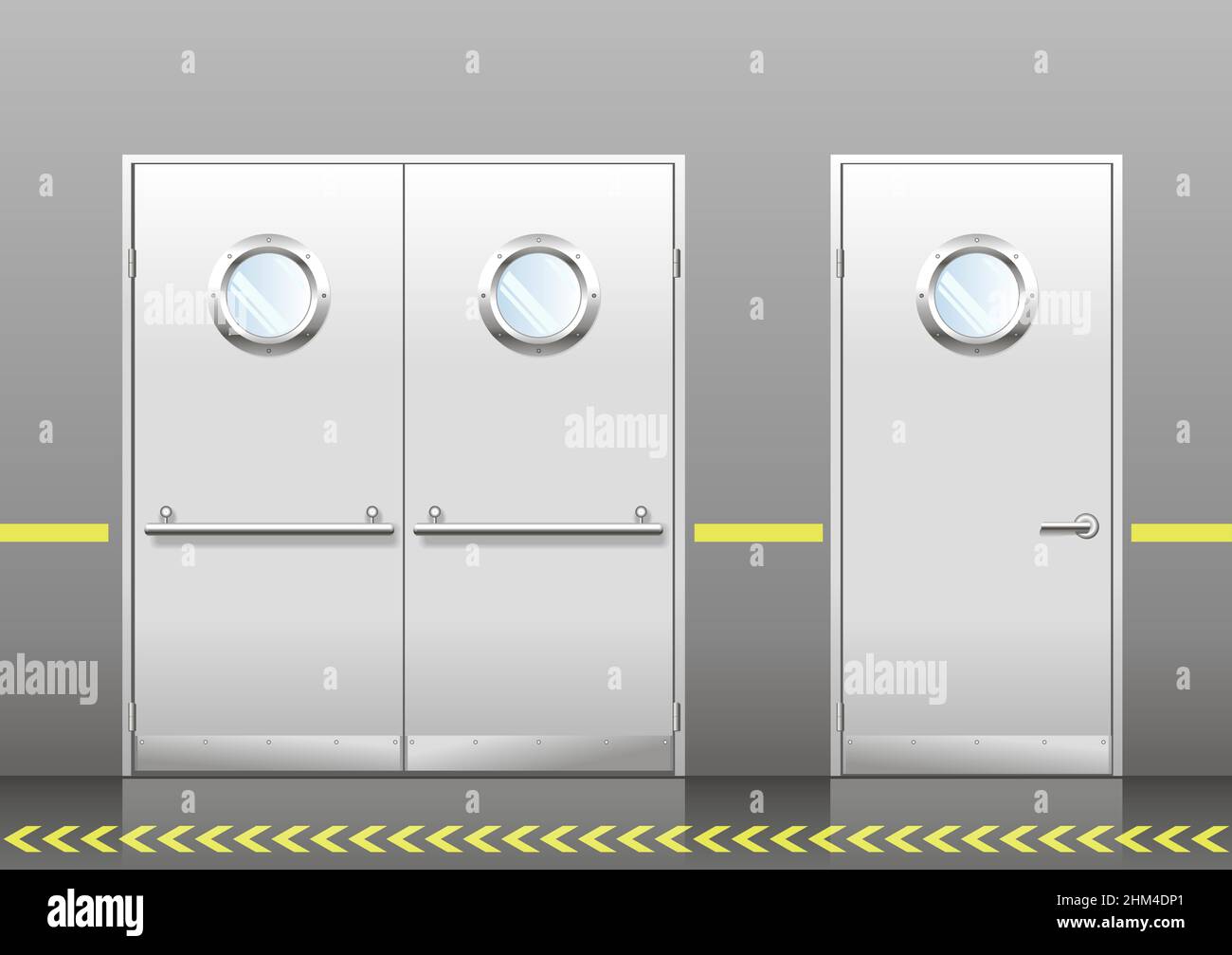 Double door and porthole Stock Vector Images - Alamy