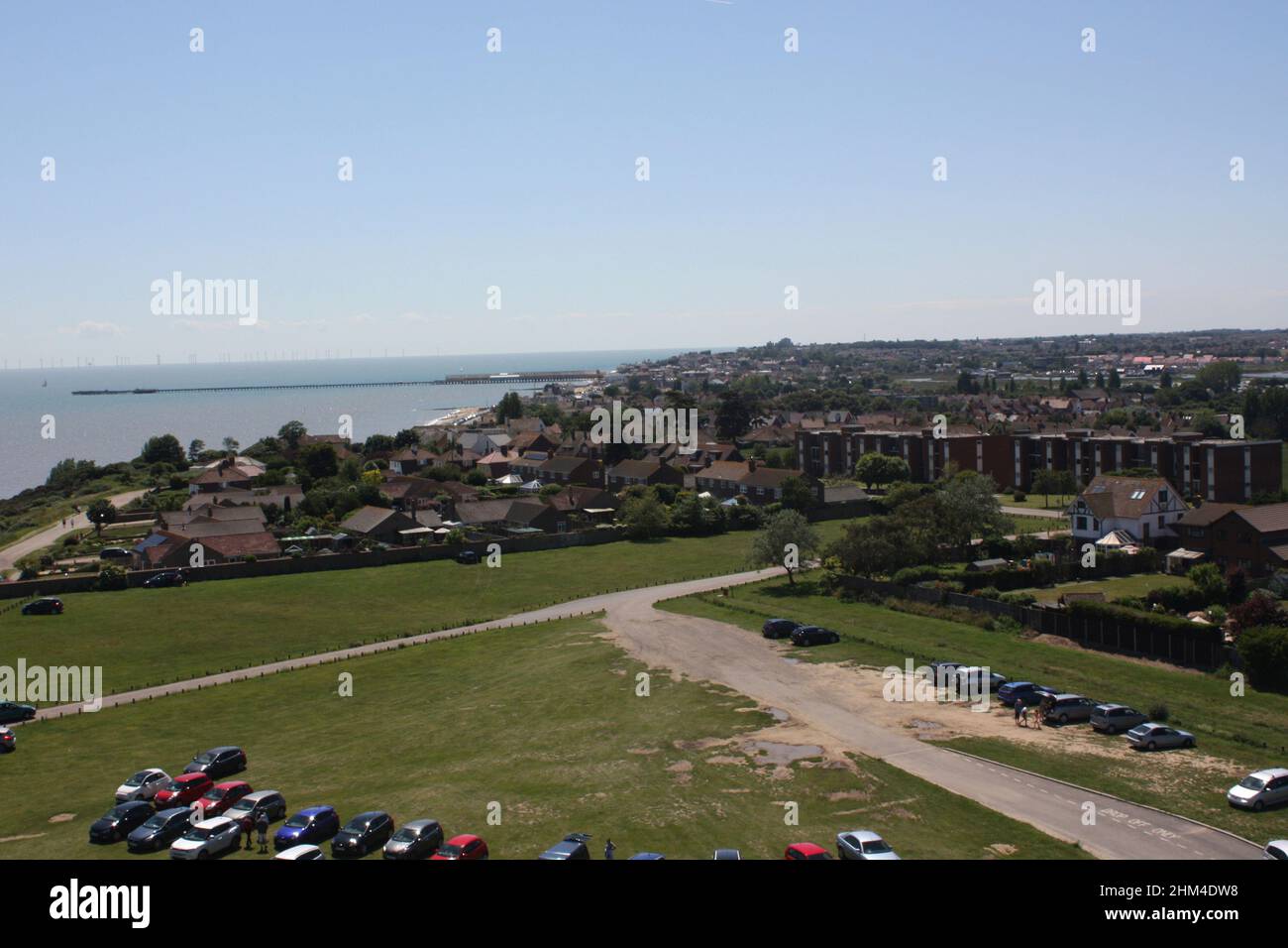 View of Walton on the Naze as seen from the top of the Naze Tower Stock ...