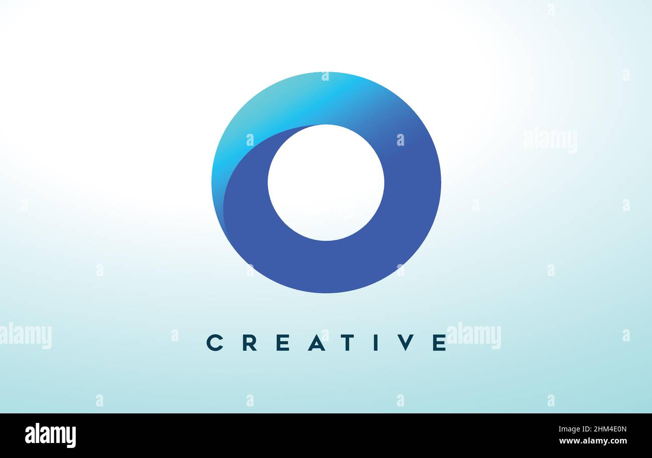 Blue O Letter Logo Design with Stylized Look and Modern Design for ...
