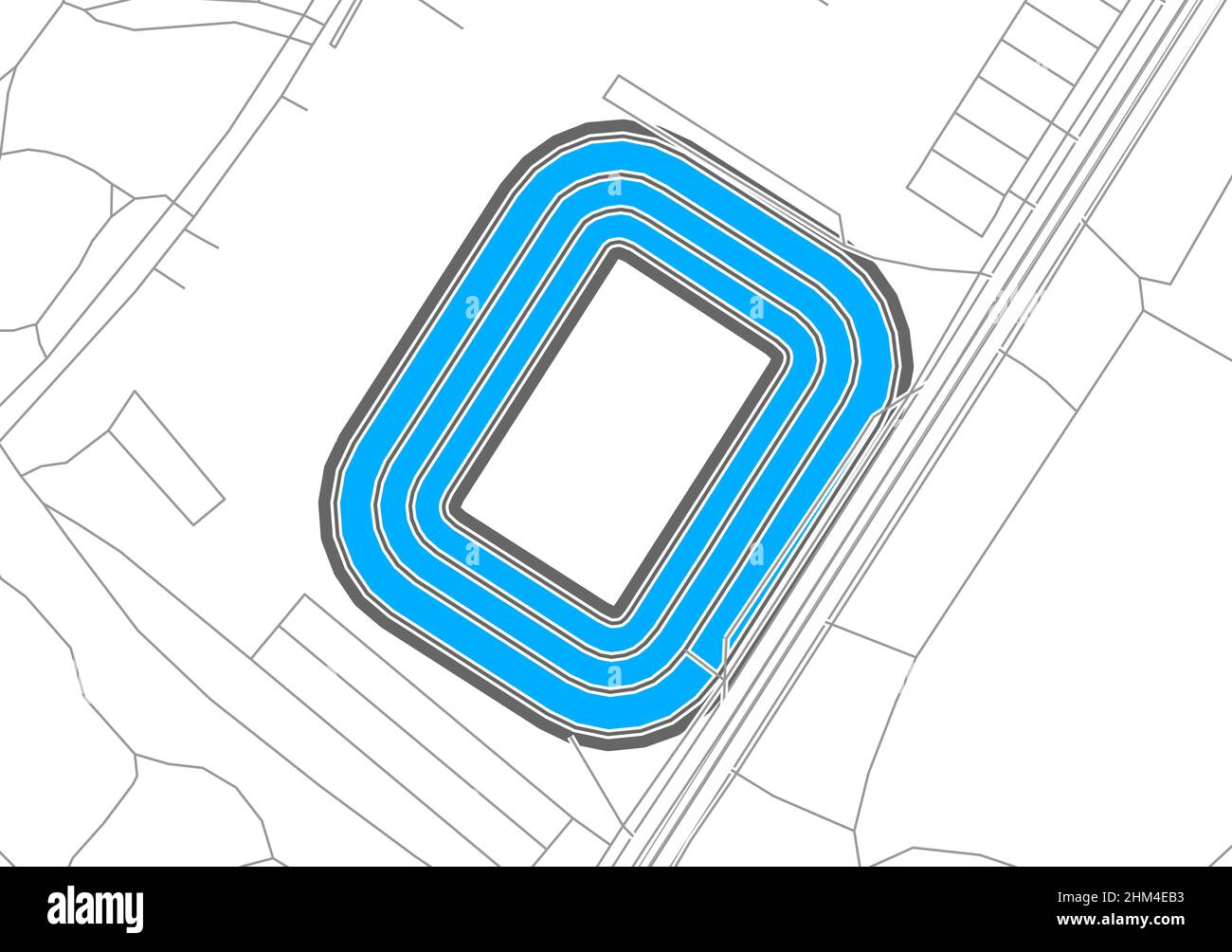 Dresden, Football Stadium, outline vector map. The bundesliga statium ...