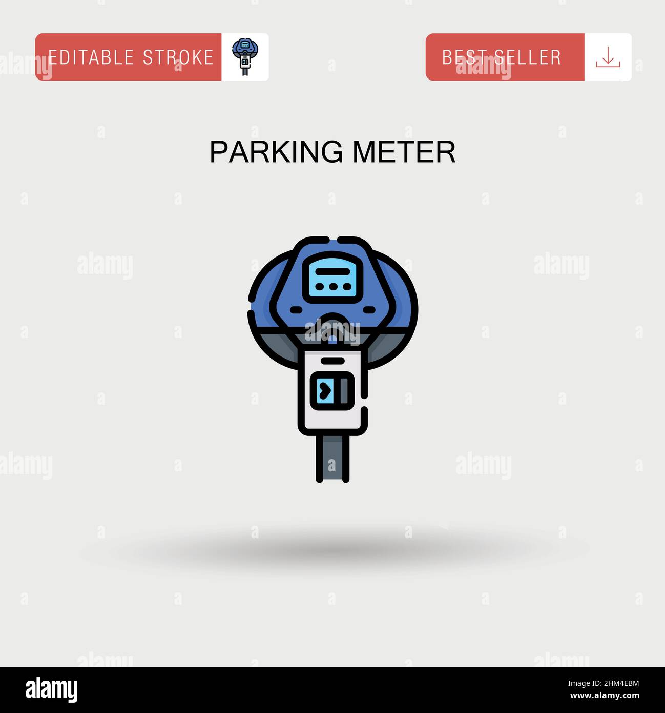 Parking meter Simple vector icon Stock Vector Image & Art - Alamy
