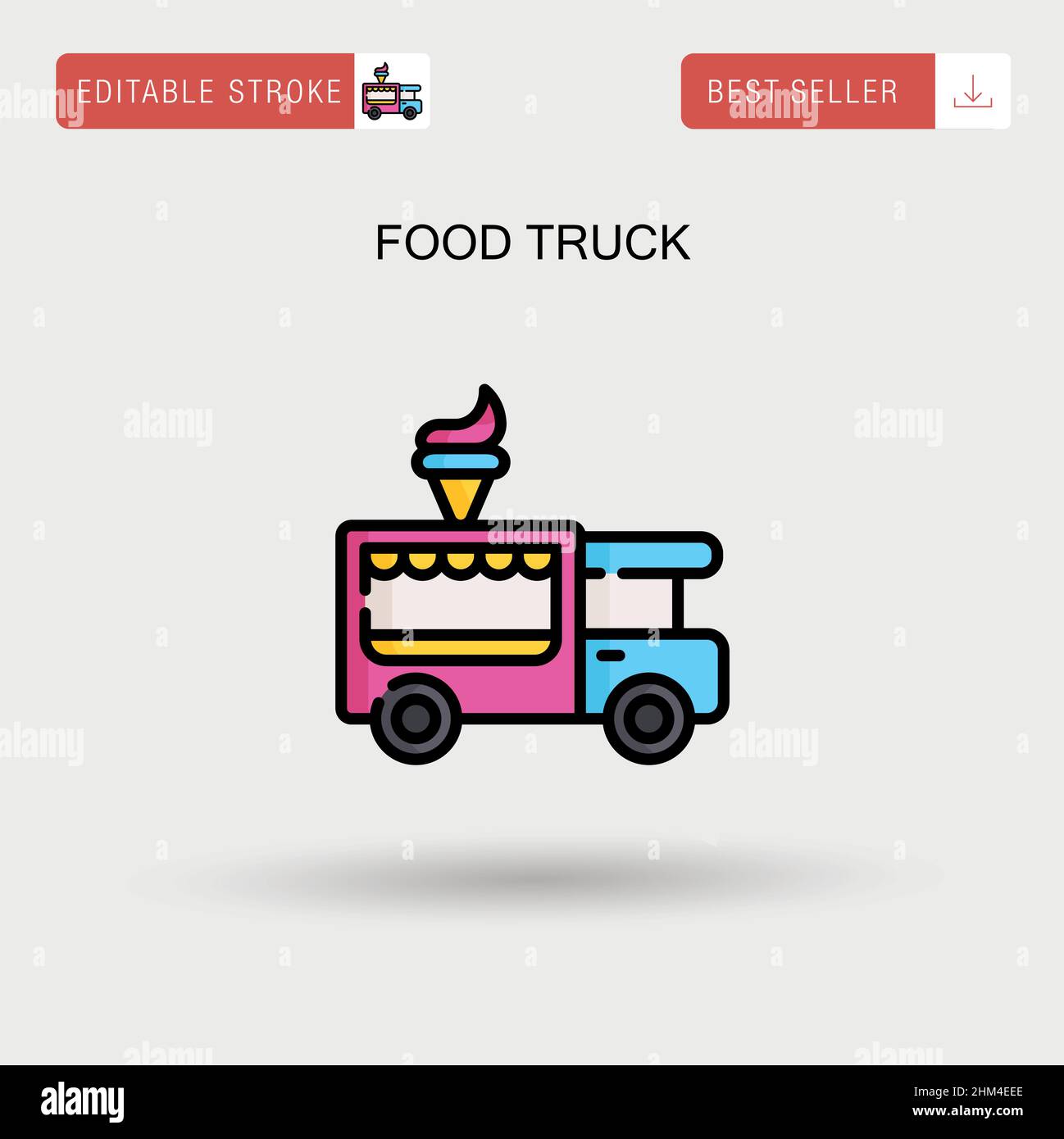 Truck delivery restaurant Stock Vector Images - Alamy