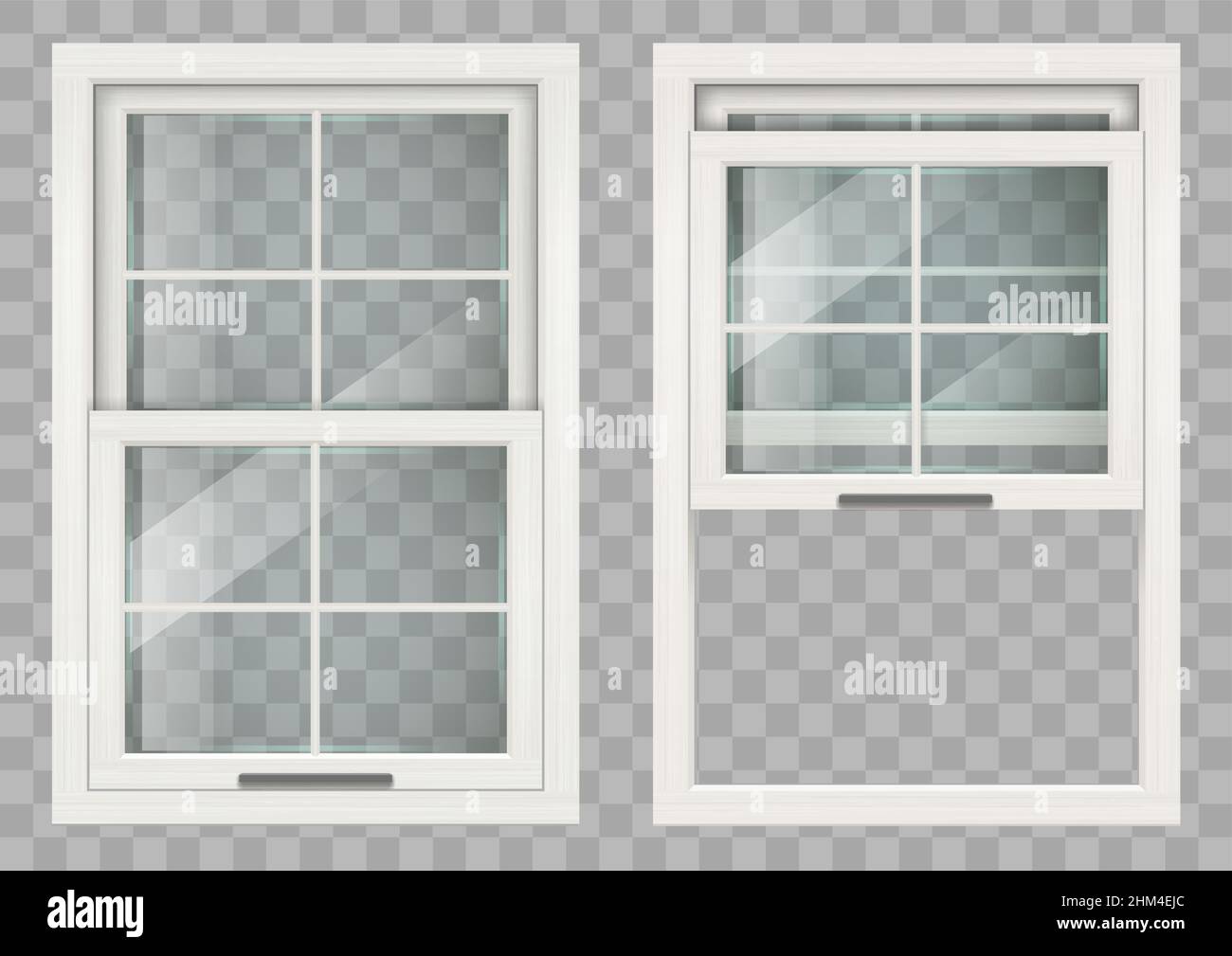 Wooden white rectangular lifting Sliding window with clear glass ...