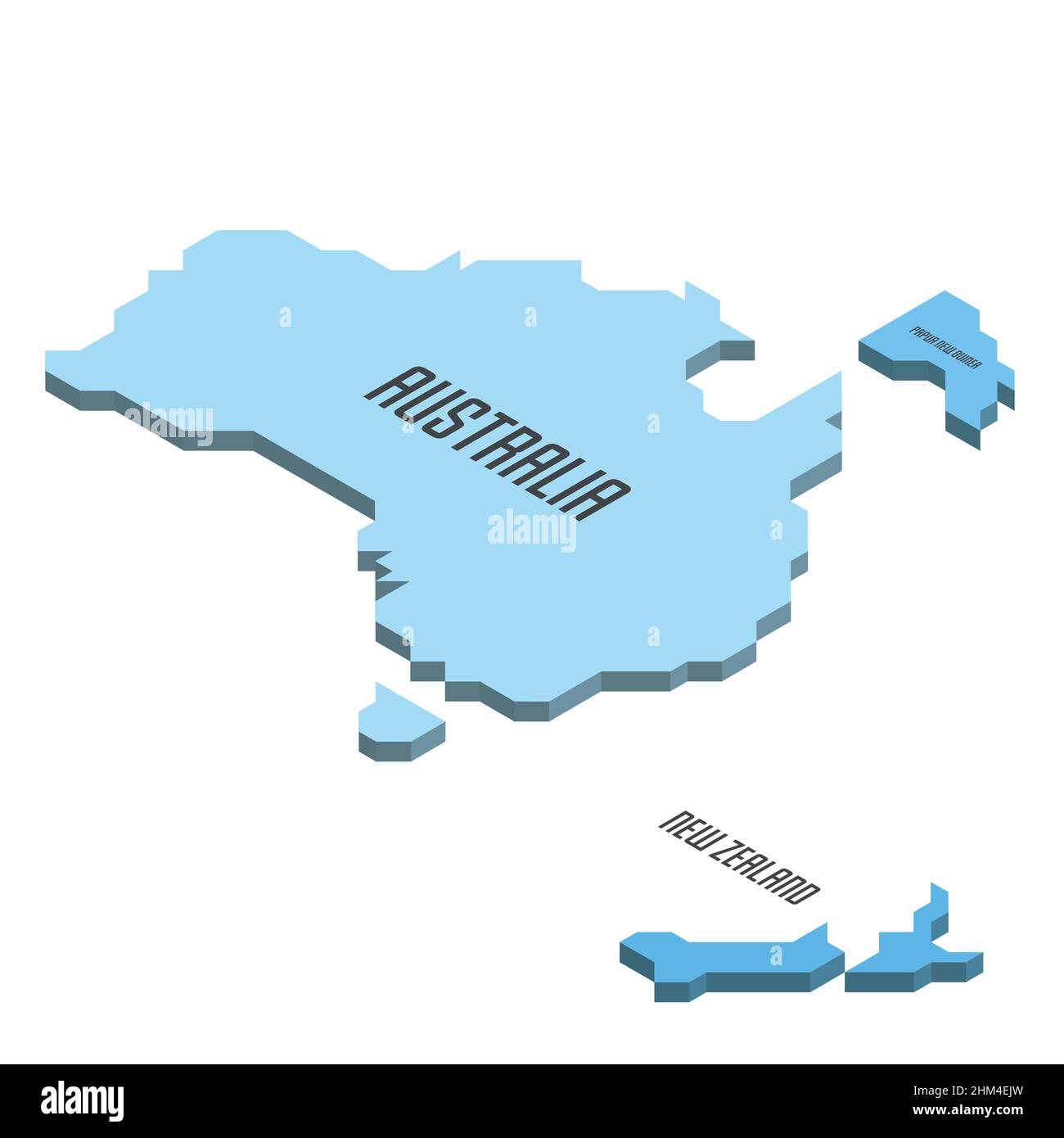 Isometric political map of Australia Stock Vector Image & Art - Alamy