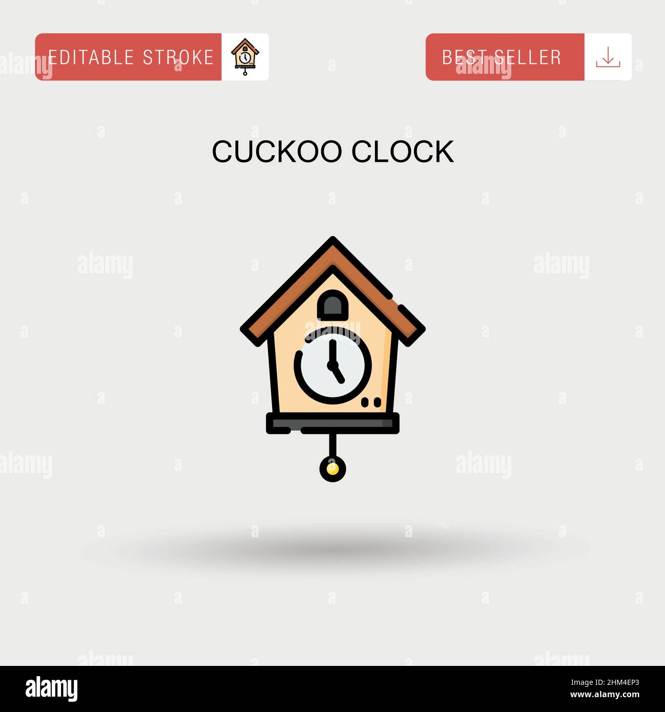Cuckoo clock Simple vector icon Stock Vector Image & Art - Alamy