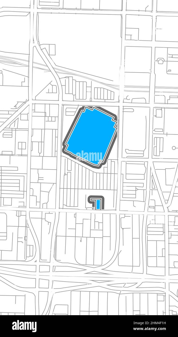 Indianapolis, American Football NHL Stadium, outline vector map. The ...