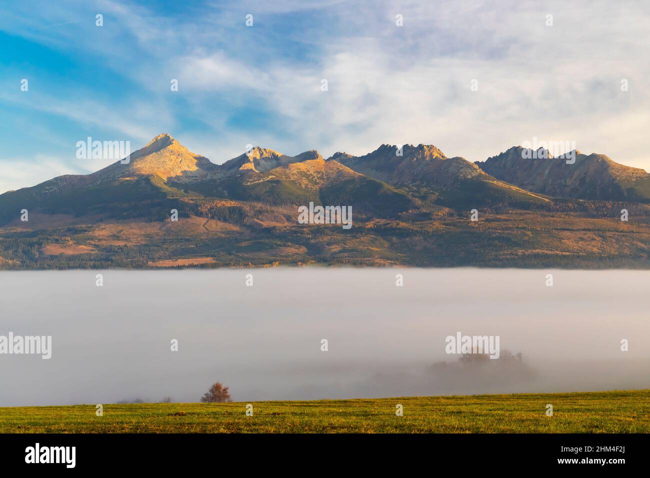 High Tatras at sunrise in autumn time, Slovakia Stock Photo - Alamy