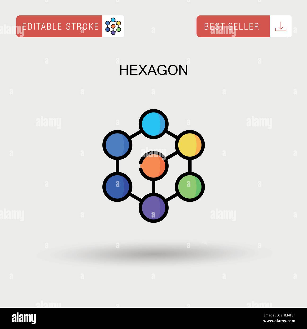 Hexagon Simple vector icon Stock Vector Image & Art - Alamy