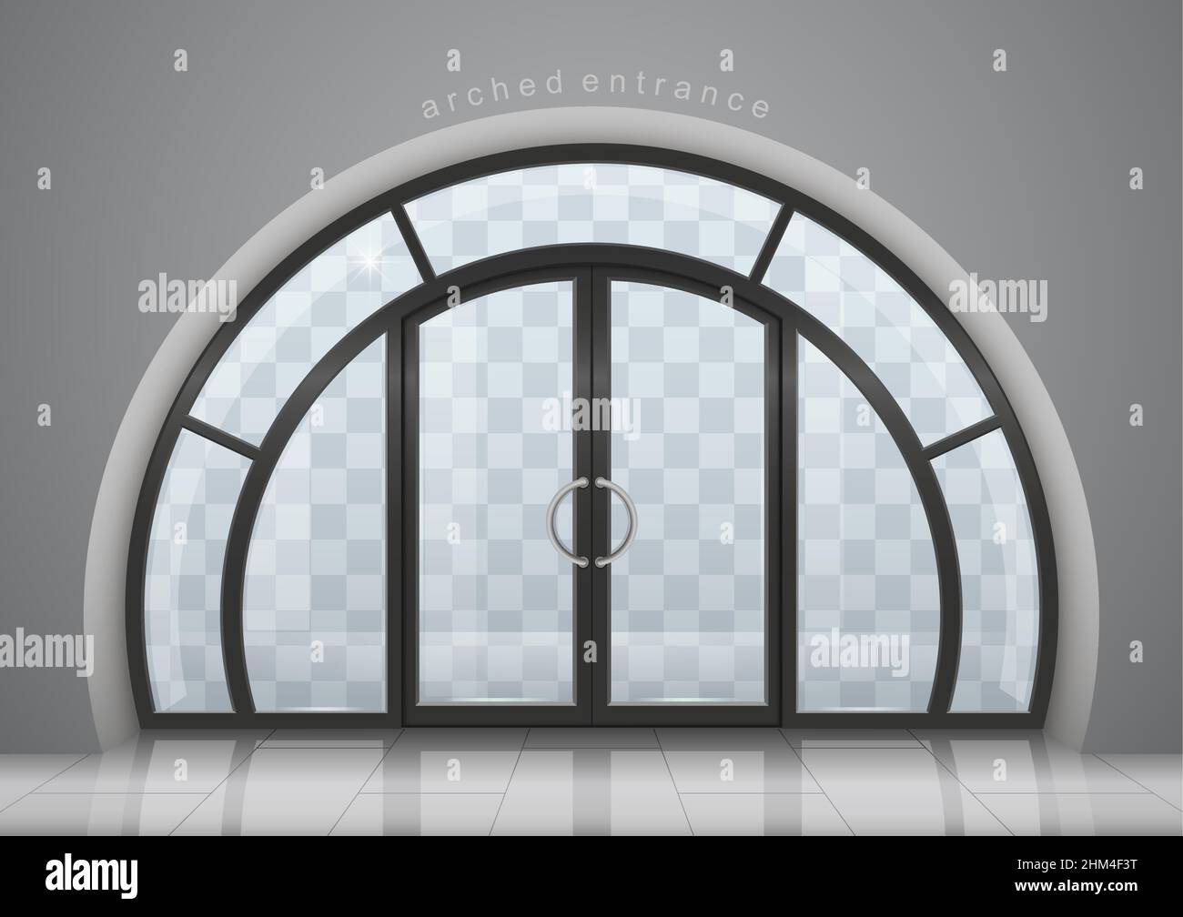 Classical facade with arched windows Stock Vector Images - Alamy