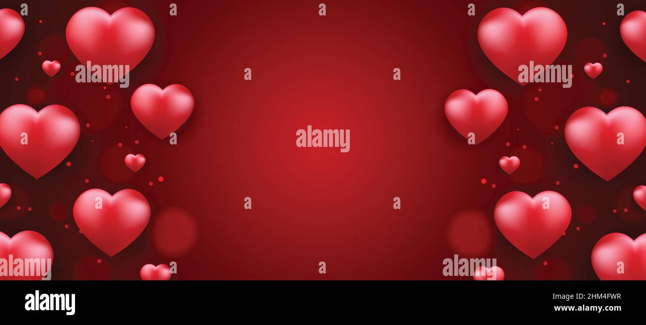 Red Hearts Facebook Covers