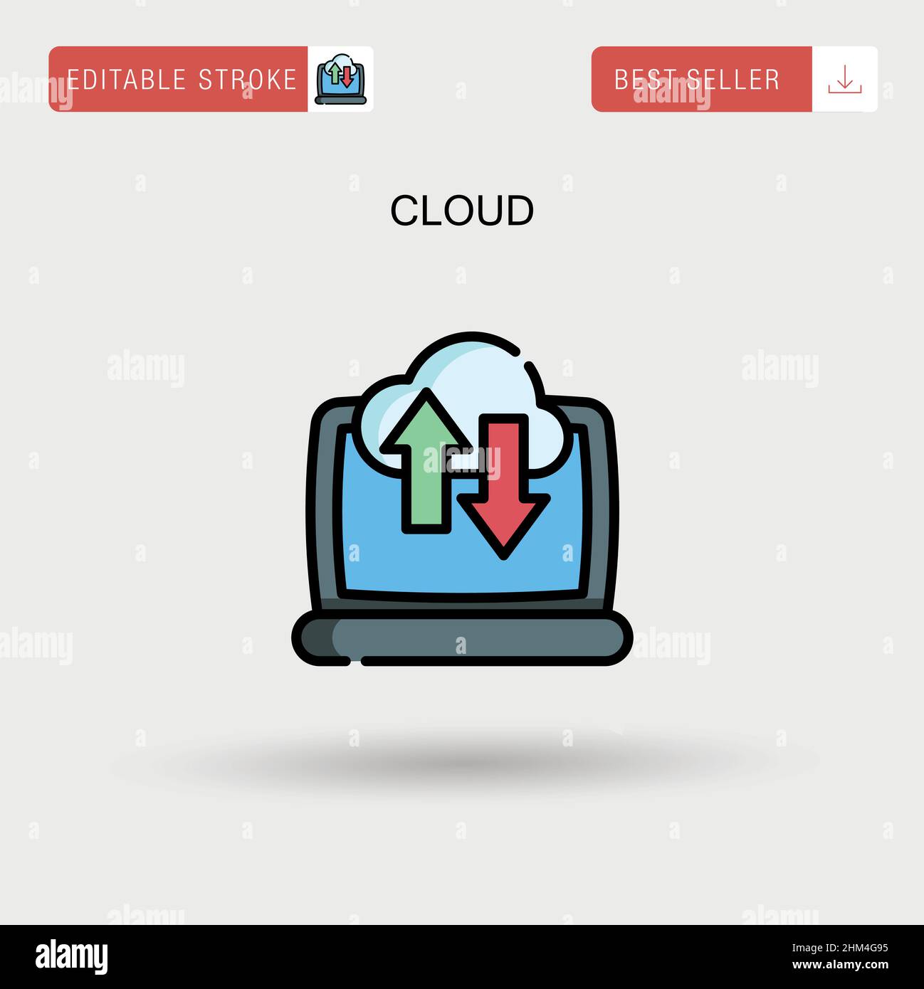 Cloud Simple vector icon Stock Vector Image & Art - Alamy
