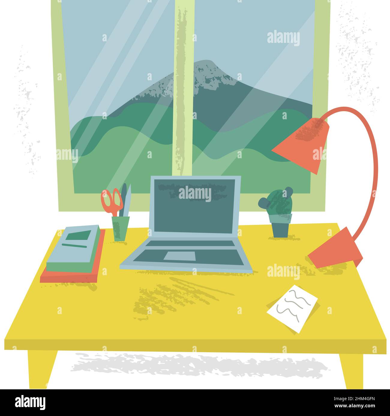 Desk near Stock Vector Images - Alamy