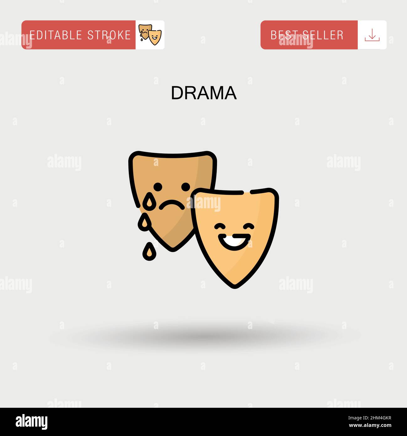 Cheerful cartoon girl simple Stock Vector Images - Alamy