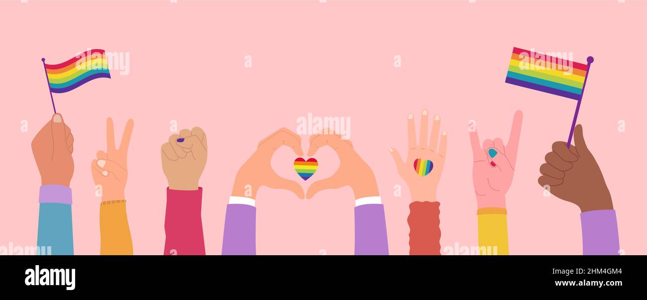 Collection of LGBTQ community symbols clipart isolated Stock Vector ...