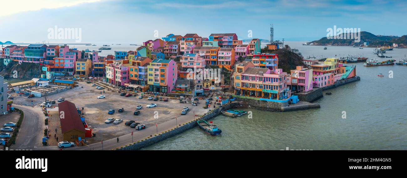 Colorful fishing village Stock Photo - Alamy