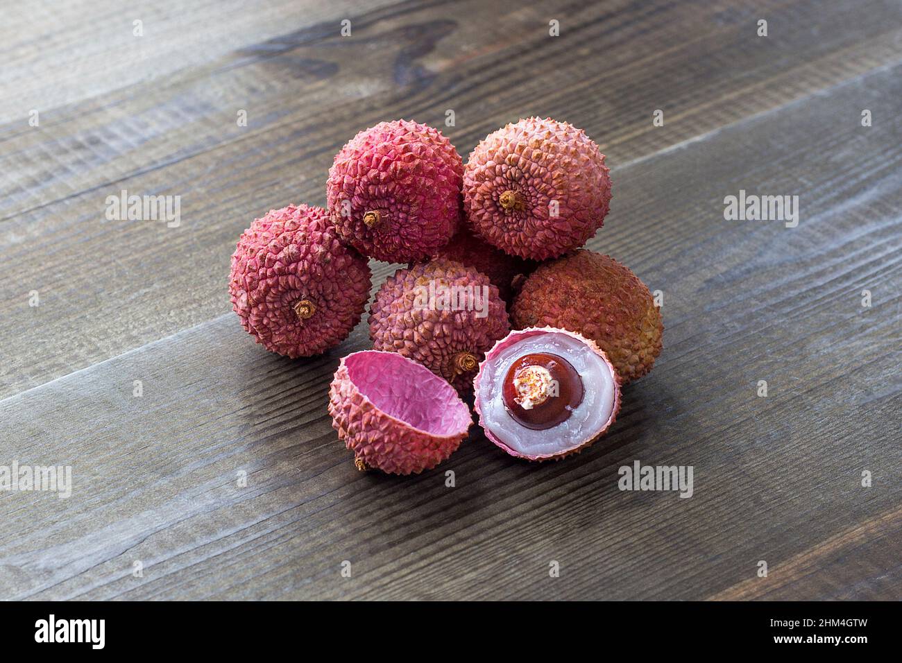 tasty tropical lychee fruits Stock Photo - Alamy