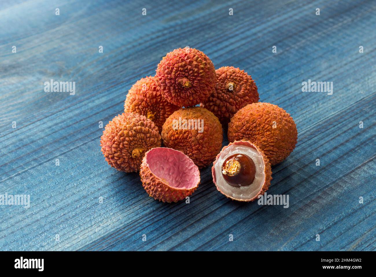 tasty tropical lychee fruits Stock Photo - Alamy