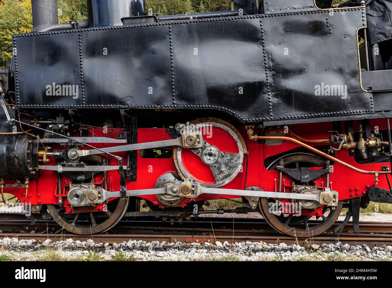 Historical steam locomotive, Achensee lake railroad, Tiro, Austria ...