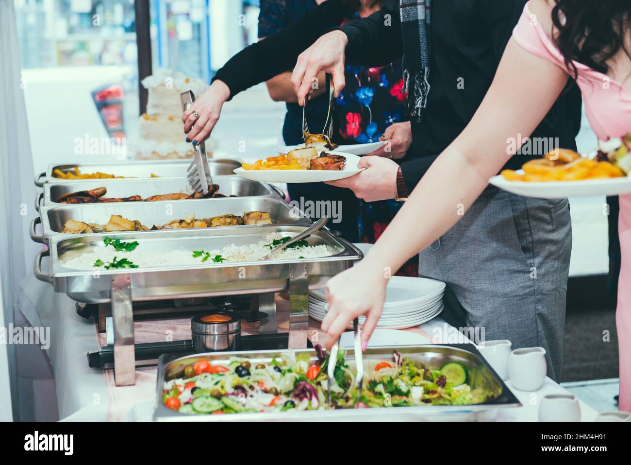 Cuisine Culinary Buffet Dinner Dining Food Celebration Party Concept. A ...