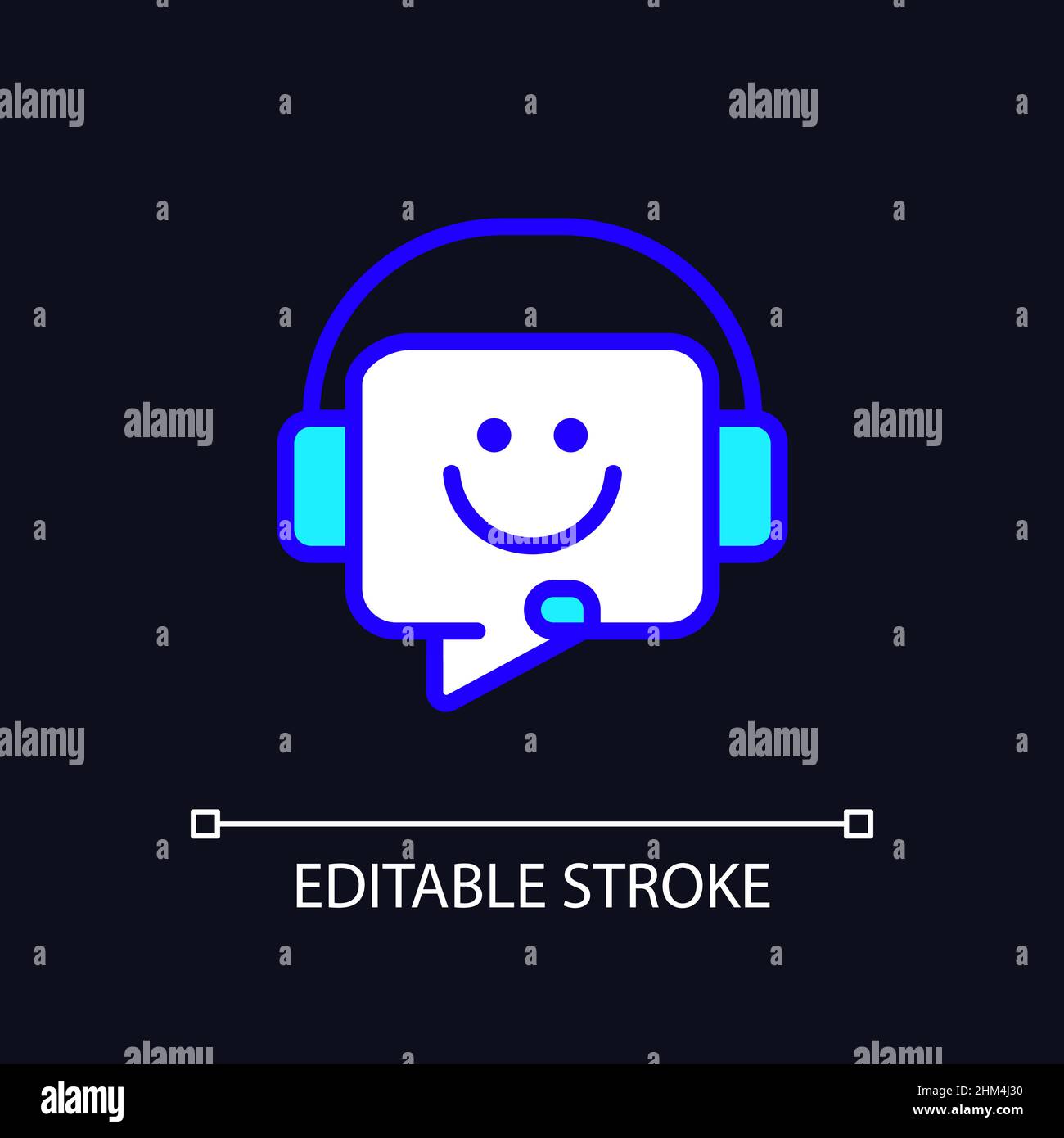 Customer support pixel perfect RGB color icon for dark theme Stock ...