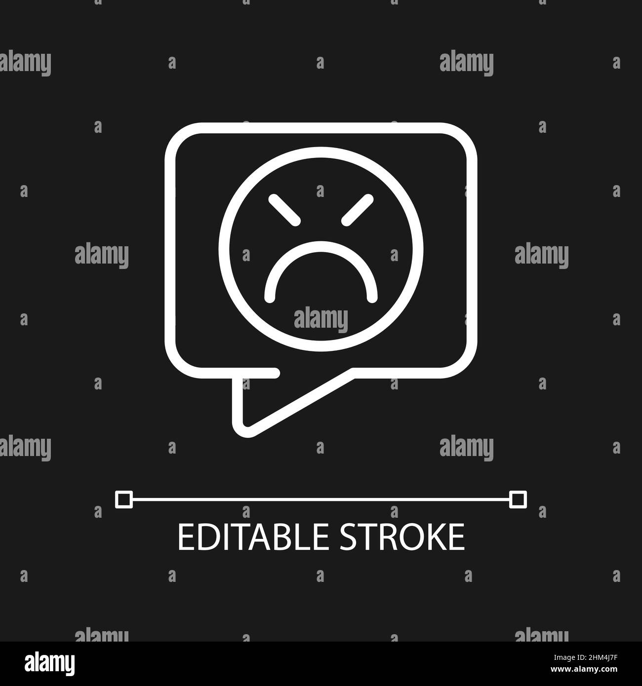 Complaint pixel perfect white linear icon for dark theme Stock Vector ...