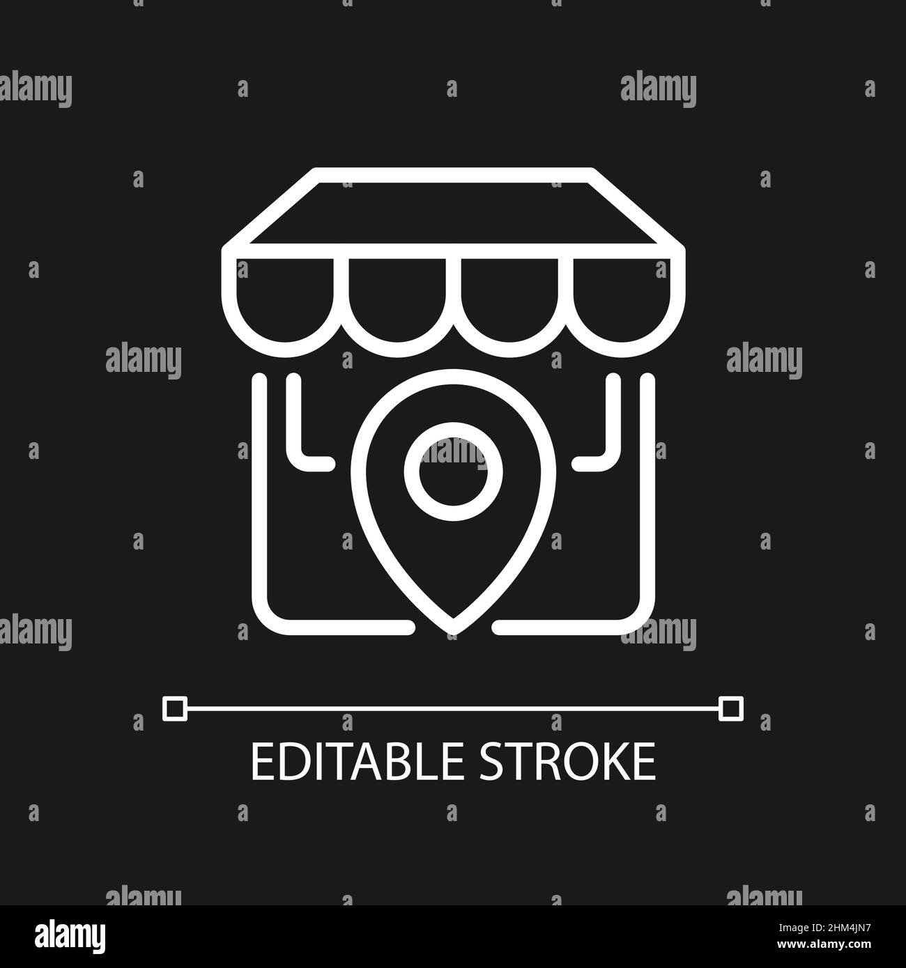 Store location pixel perfect white linear icon for dark theme Stock ... Store location pixel perfect white linear icon for dark theme Stock ...