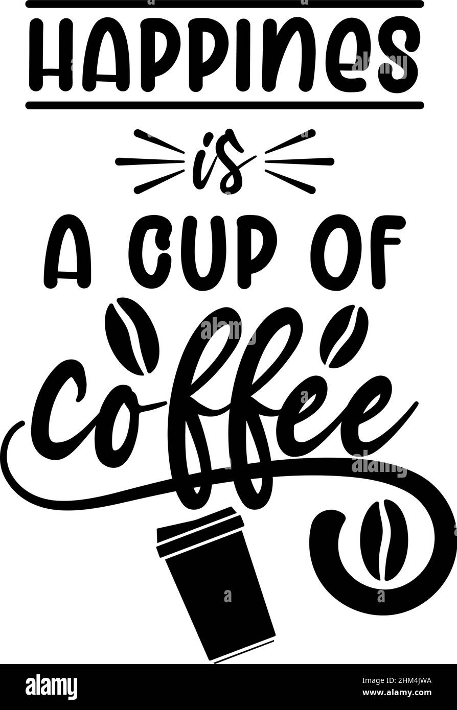 Coffee quote lettering typography illustration Stock Vector Image & Art ...