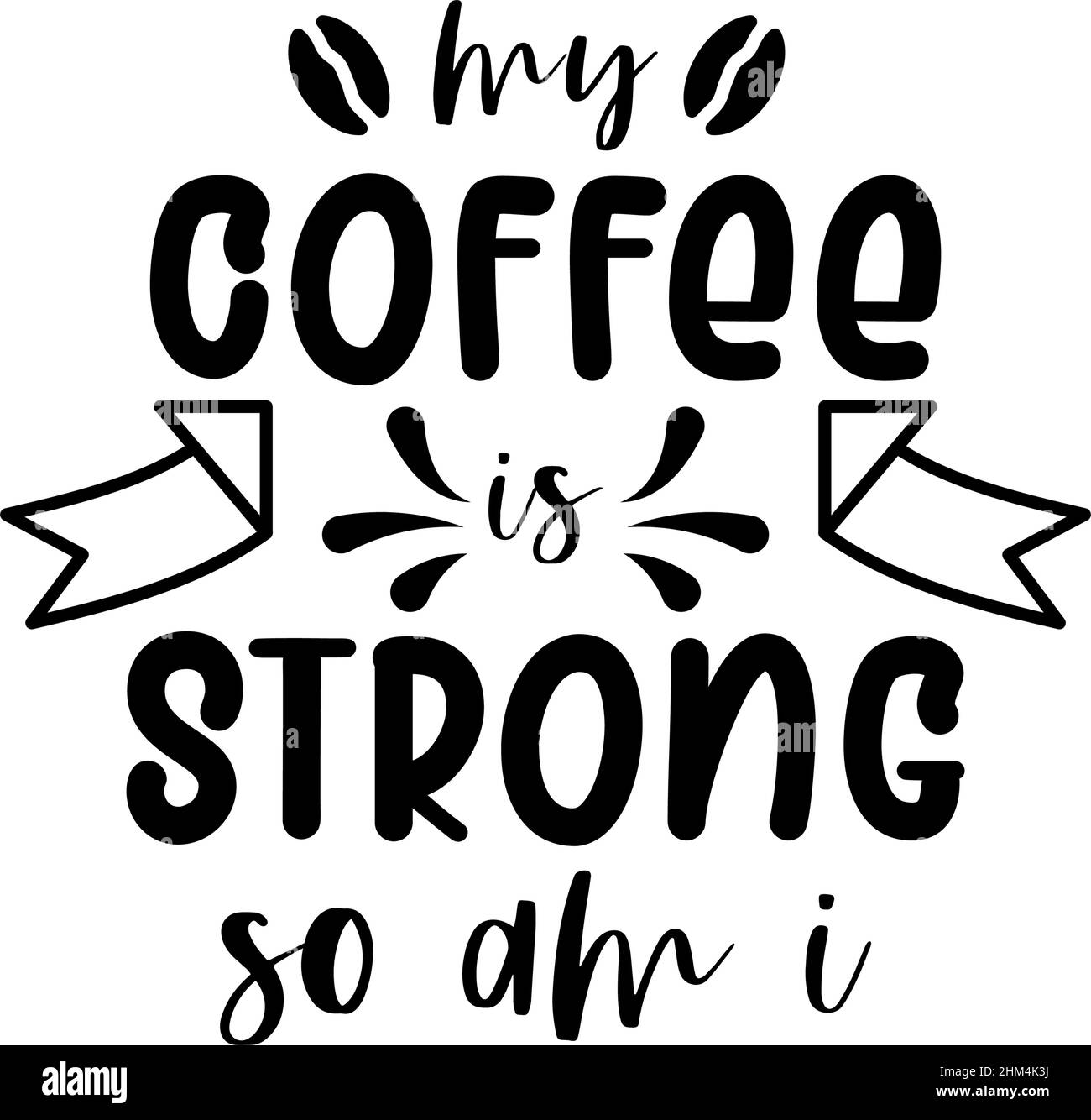 Coffee quote lettering typography illustration Stock Vector Image & Art ...