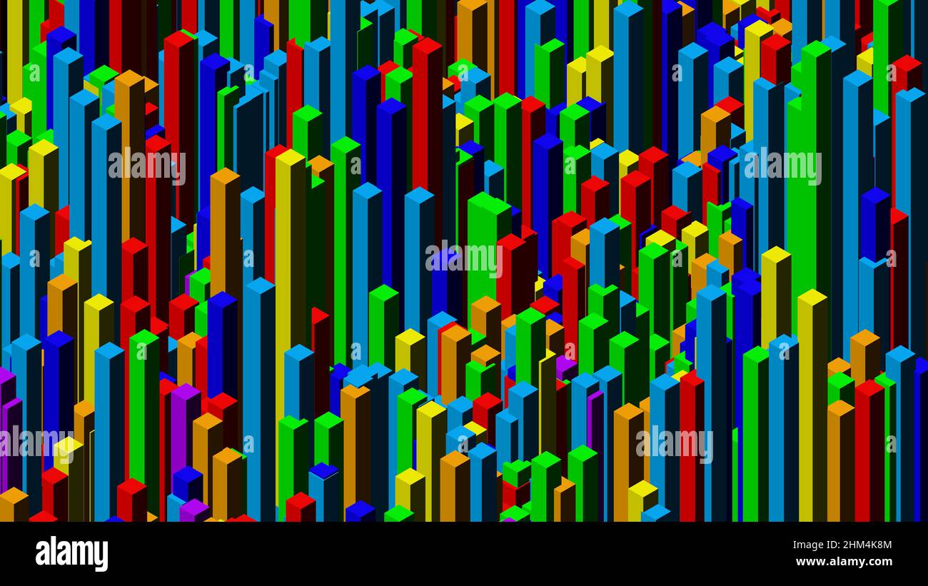 Abstract colored background 3d. Multicolor lines and shapes on an empty ...