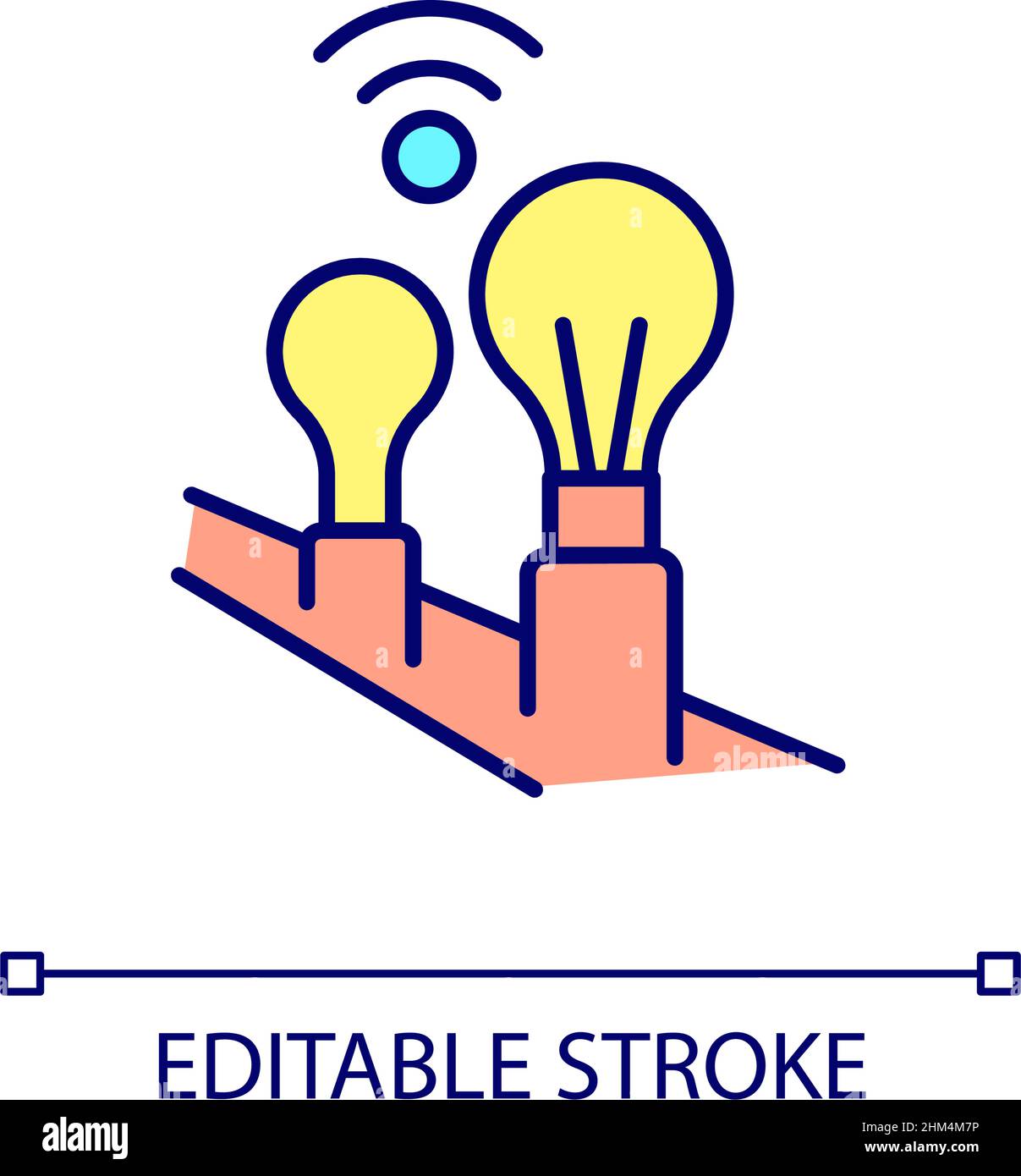 Smart light bulbs RGB color icon Stock Vector Image & Art - Alamy