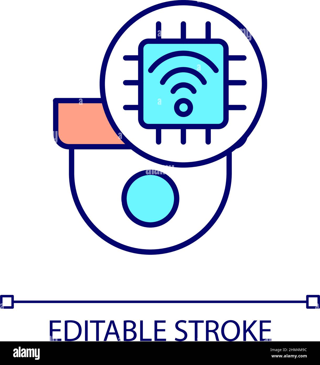 Smart surveillance system RGB color icon Stock Vector Image & Art - Alamy