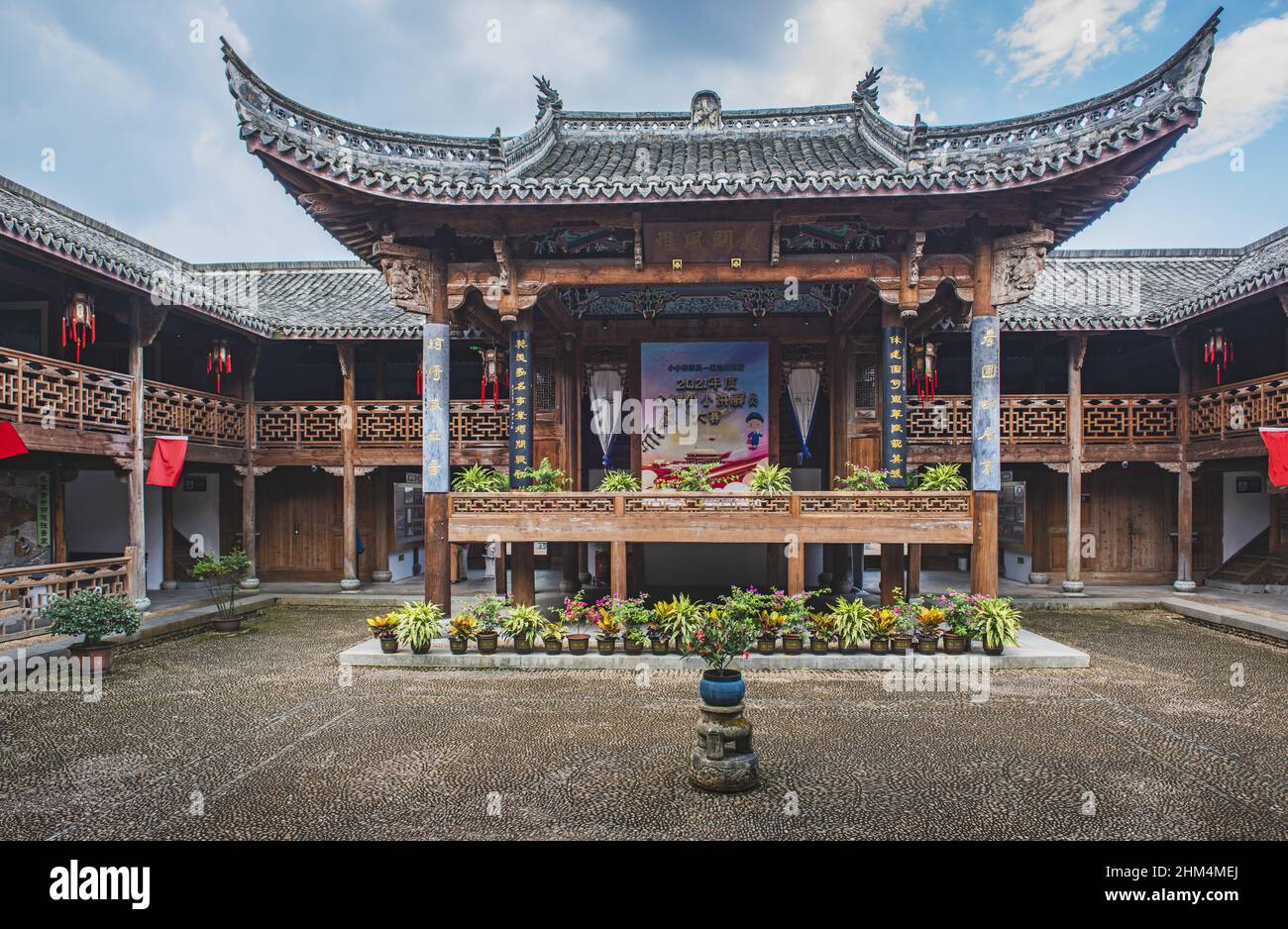 The ancient stage building scenery Stock Photo - Alamy