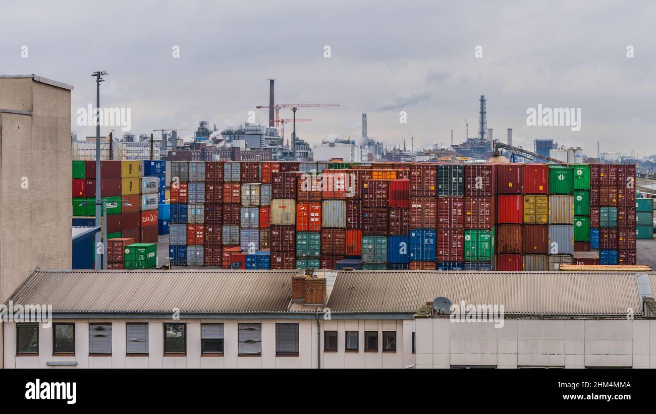 Inland port on the rhine hi-res stock photography and images - Alamy