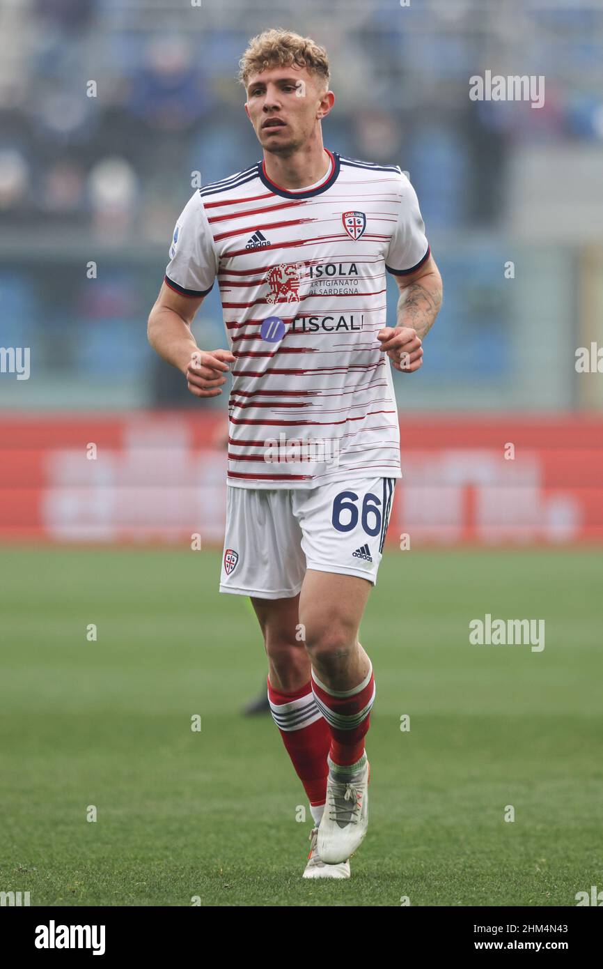 Bergamo, Italy, 6th February 2022. Matteo Lovato of Cagliari during the ...