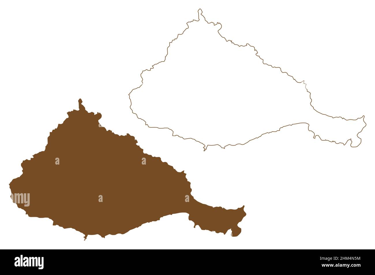 Anafi island (Hellenic Republic, Greece, Greek island) map vector ...