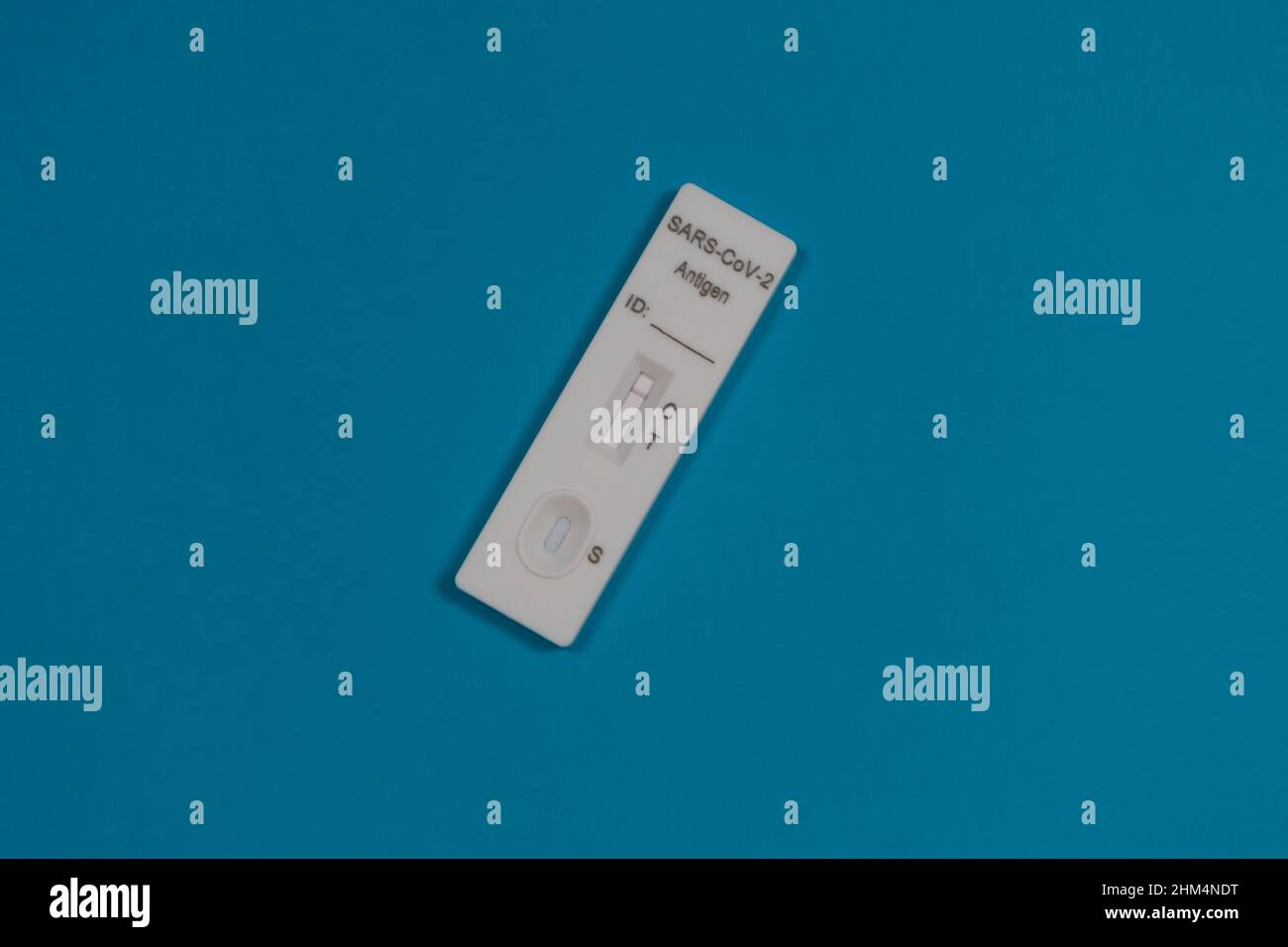 antigen test. This quick blood test shows a positive result for ...